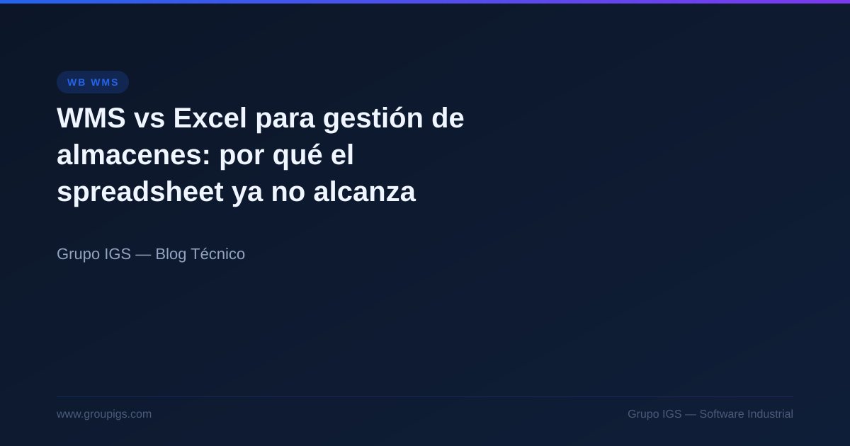 WMS vs Excel para gestión de almacenes: por qué el spreadsheet ya no ...